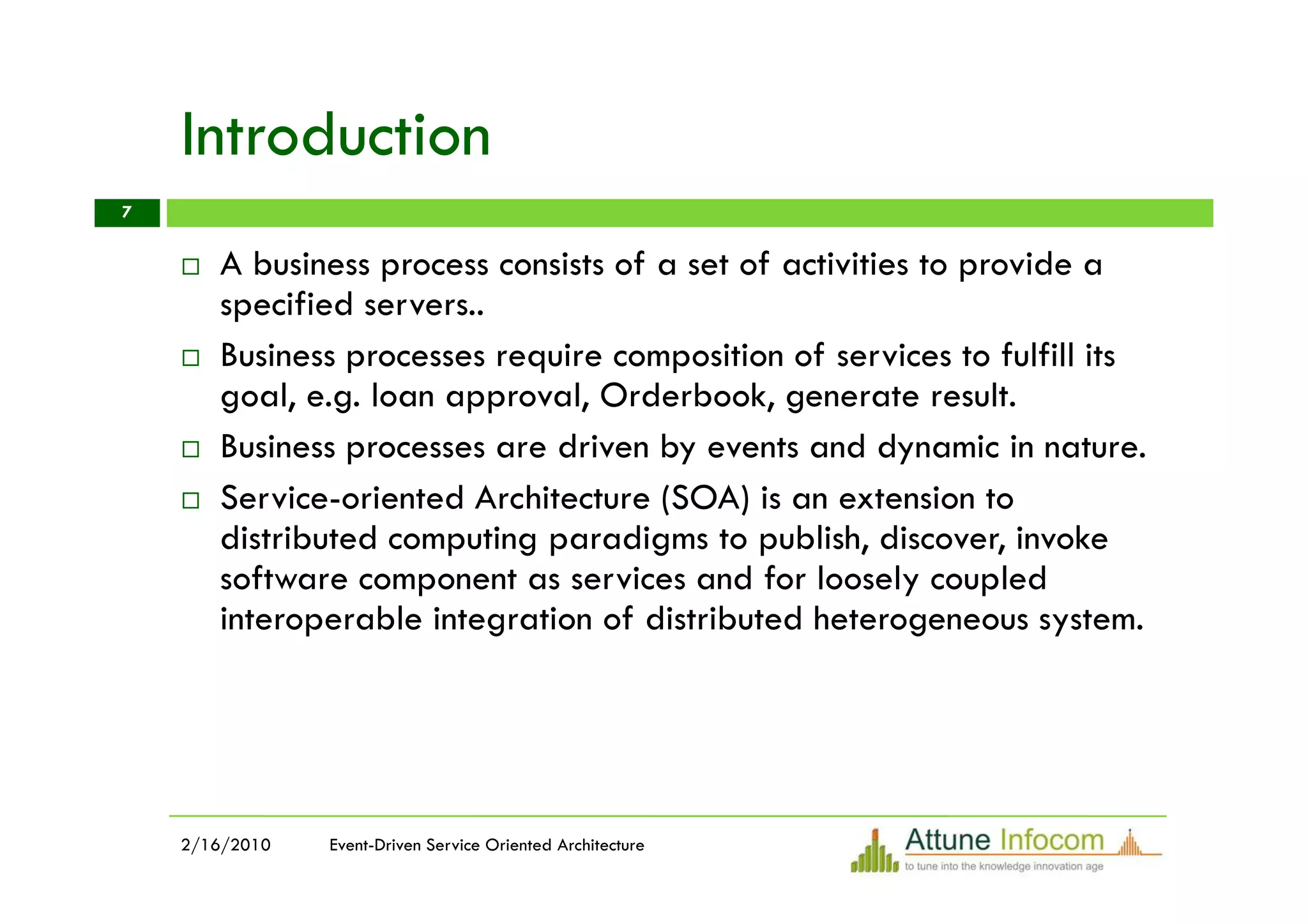 Event-Driven Service-oriented Architecture (EDSOA) | PPT