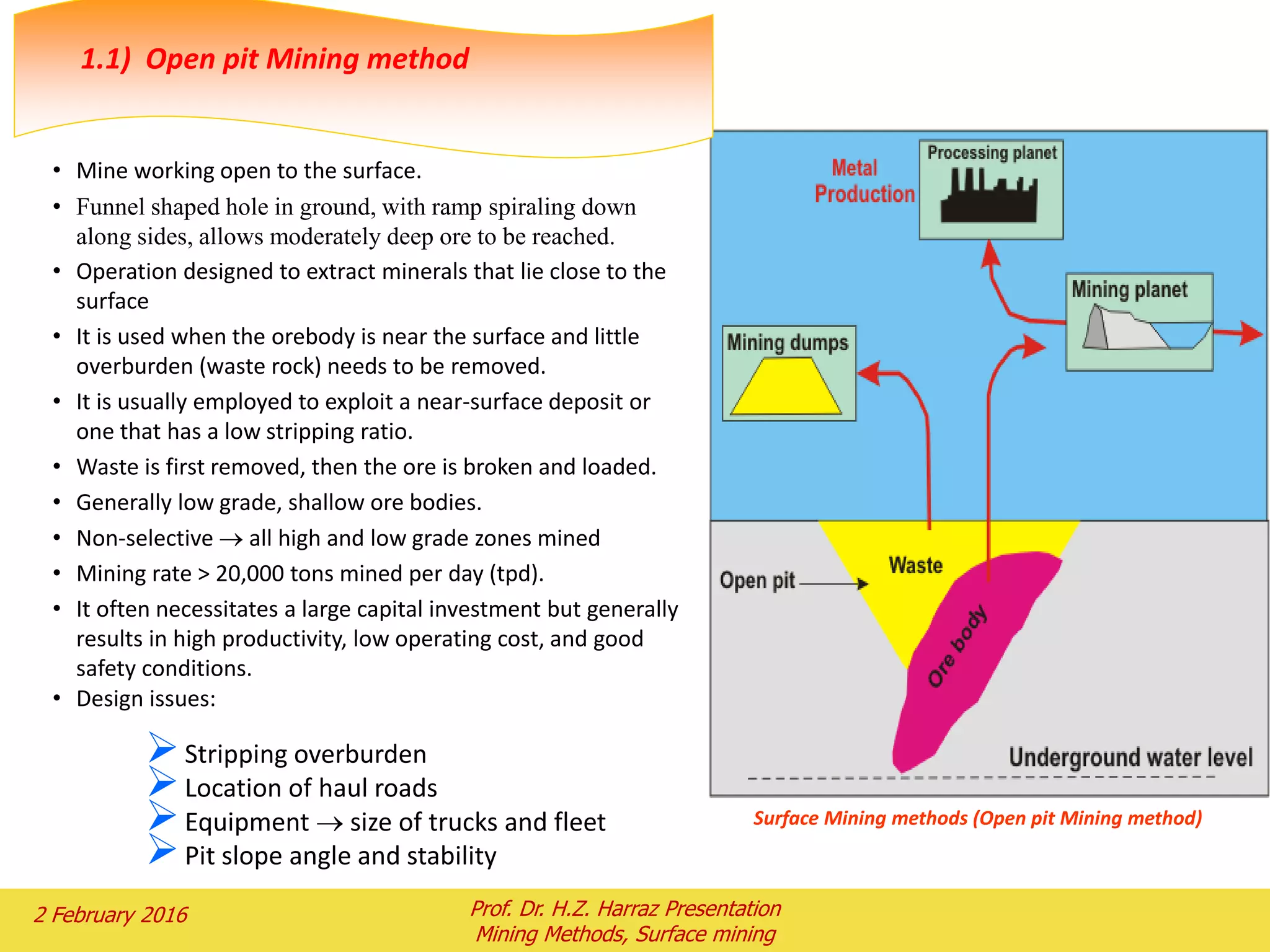 Topic 5: Mining Methods-Part I-Surface mining | PDF