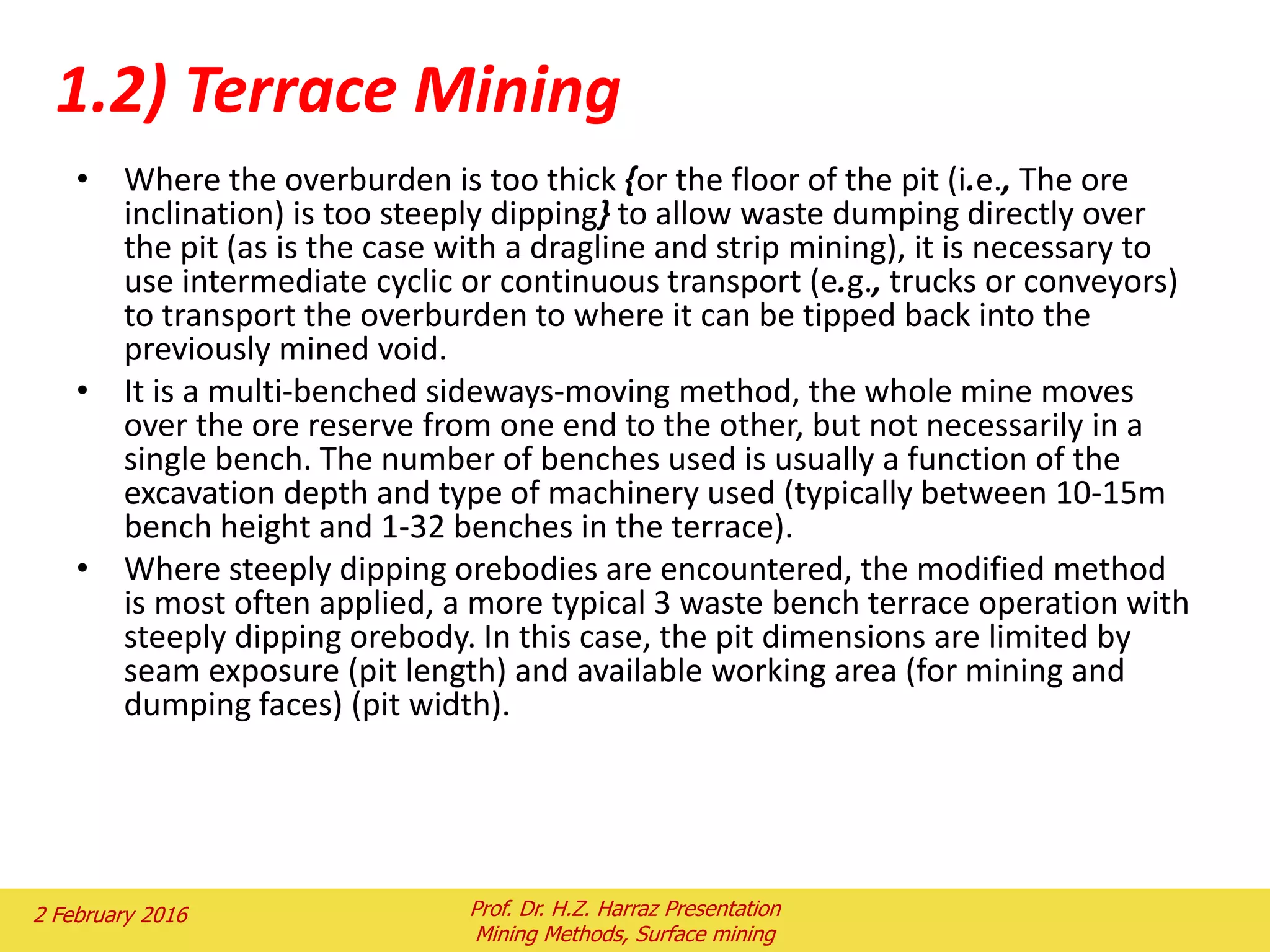 Topic 5: Mining Methods-Part I-Surface mining | PDF