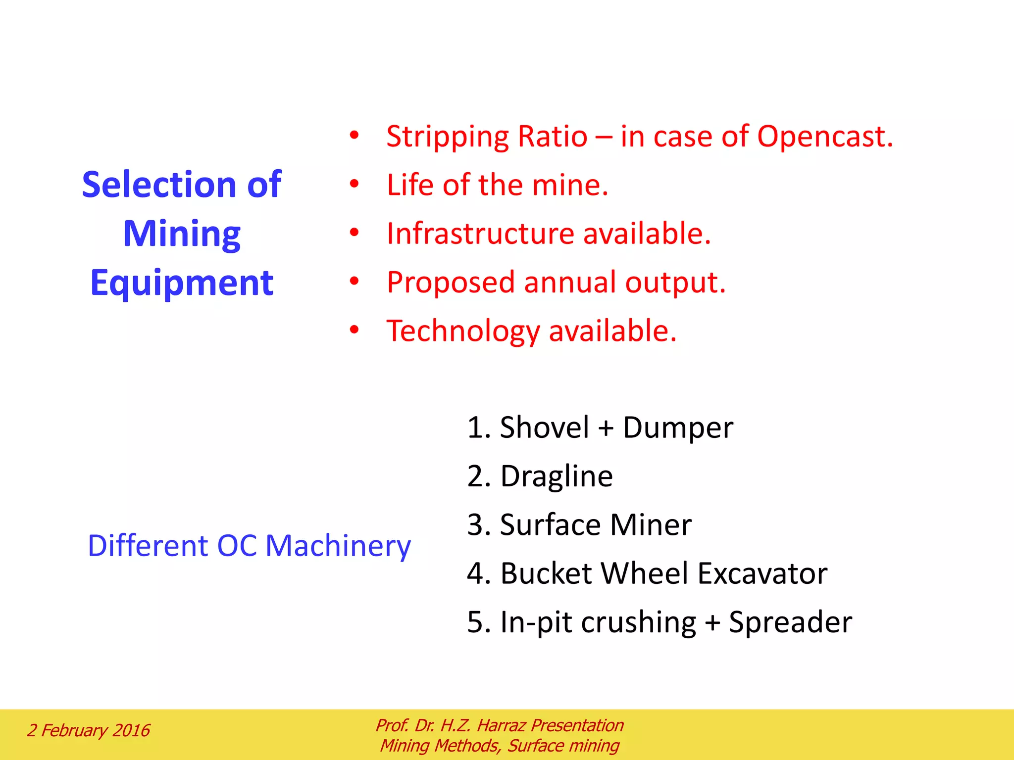 Topic 5: Mining Methods-Part I-Surface mining | PDF | Geology | Science