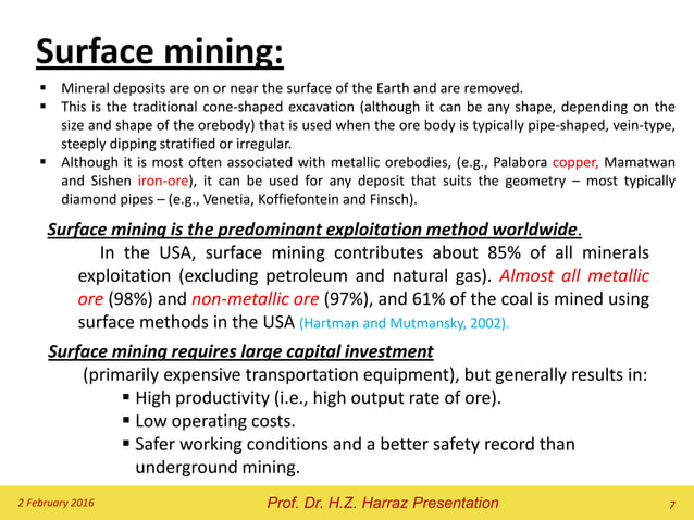 Topic 5: Mining Methods-Part I-Surface mining | PDF | Geology | Science