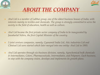 Atul limited presentation | PPTX