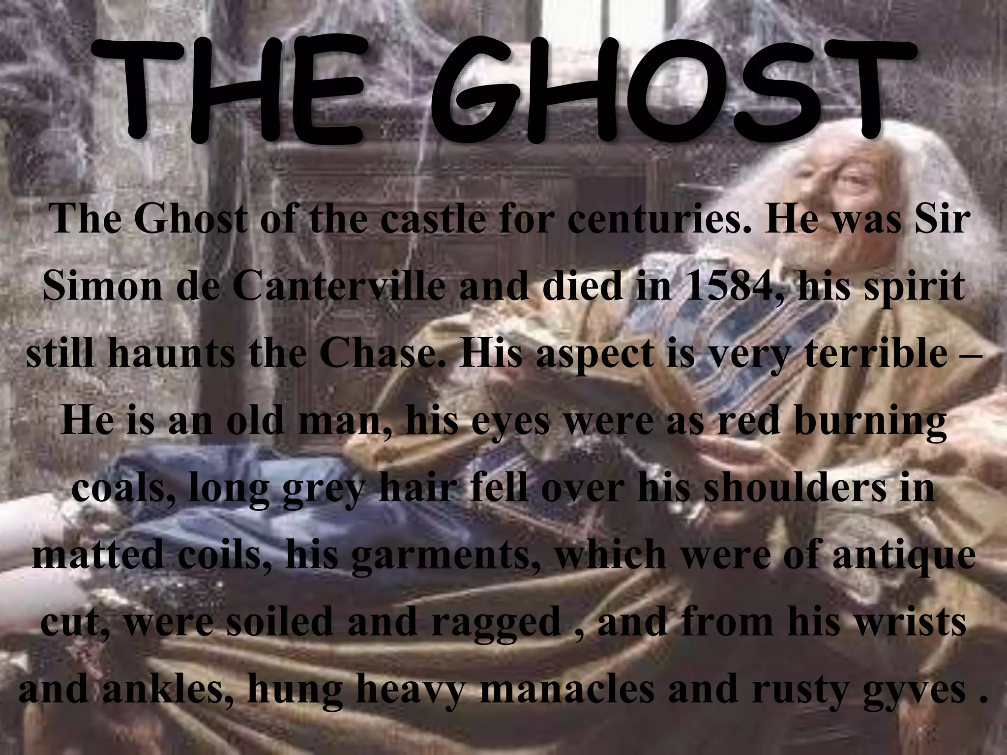 THE CANTERVILLE GHOST CHARACTER CLASS 11 NOVEL | PPT