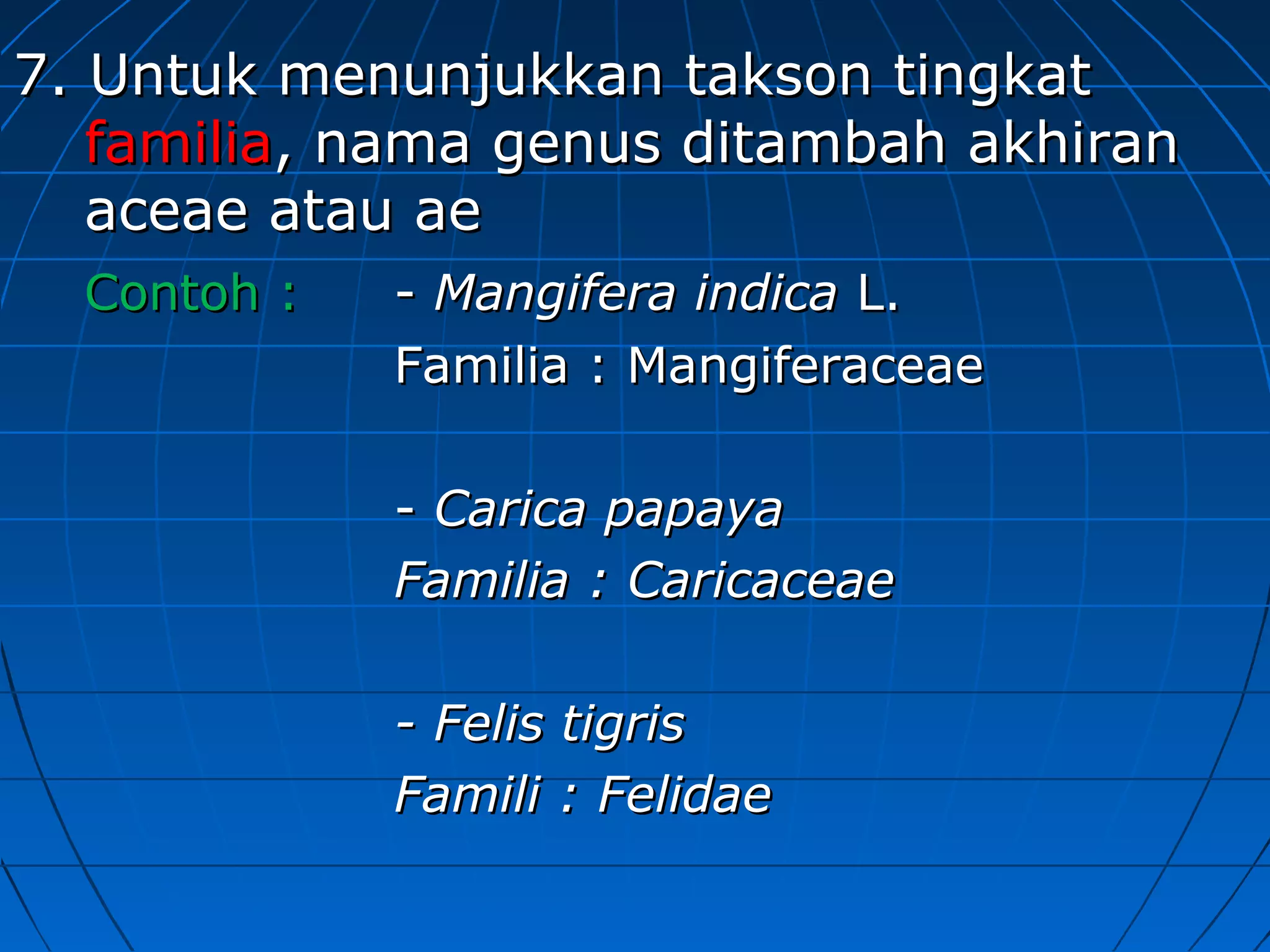 Aturan binomial nomenclatur | PPT