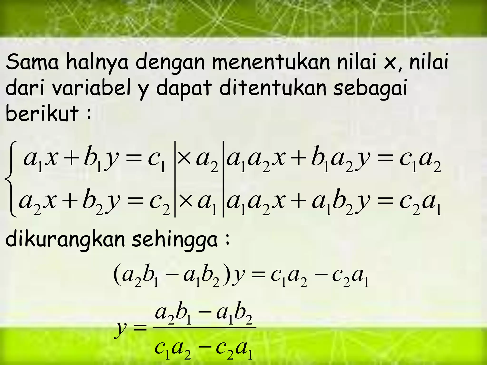 Aturan cramer | PPTX