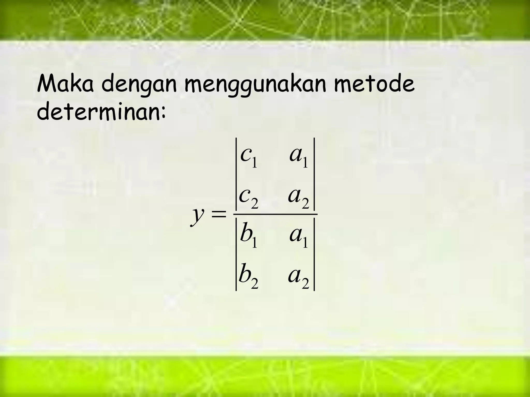 Aturan cramer | PPTX