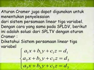 Aturan cramer | PPTX
