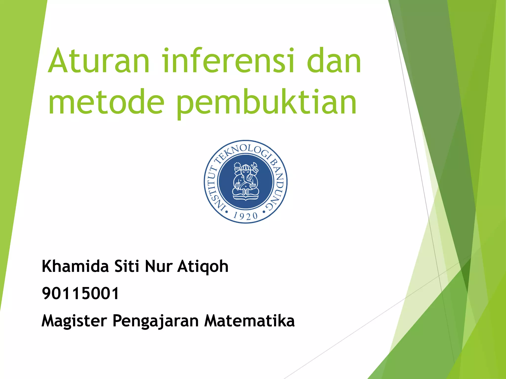 Aturan Inferensi dan Metode Pembuktian | PDF