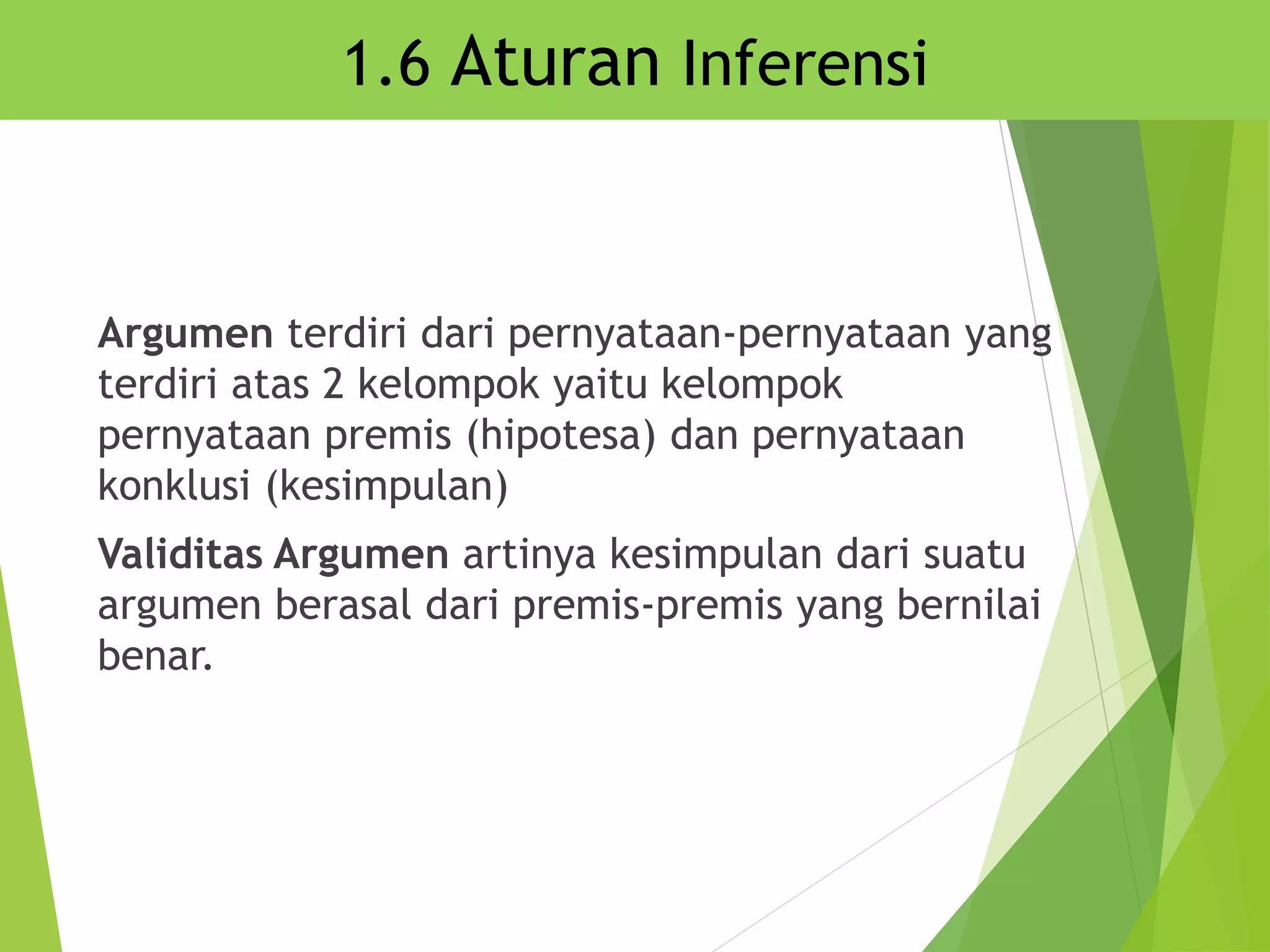 Aturan Inferensi dan Metode Pembuktian | PDF