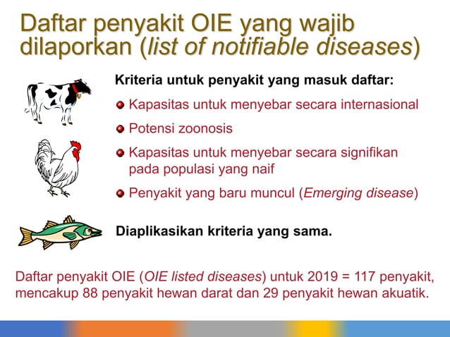 Aturan OIE - Notifikasi Wabah Penyakit Hewan Menular - Perhimpunan Dokter Hewan Indonesia (PDHI ...