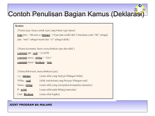 ATURAN PENULISAN ALGORITMA pemrograman.ppt