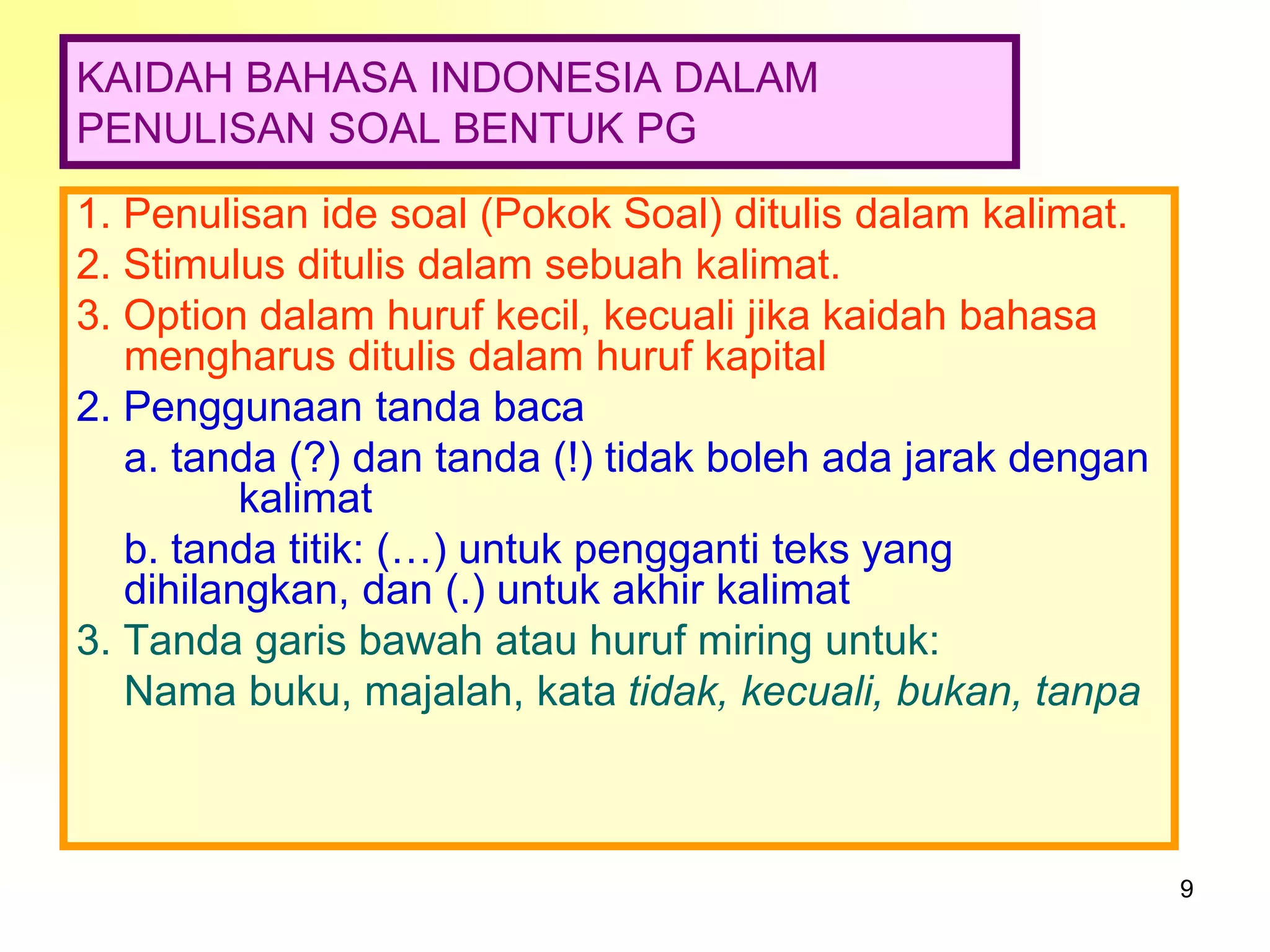 aturan penulisan soal dan latihan lengkap.ppt