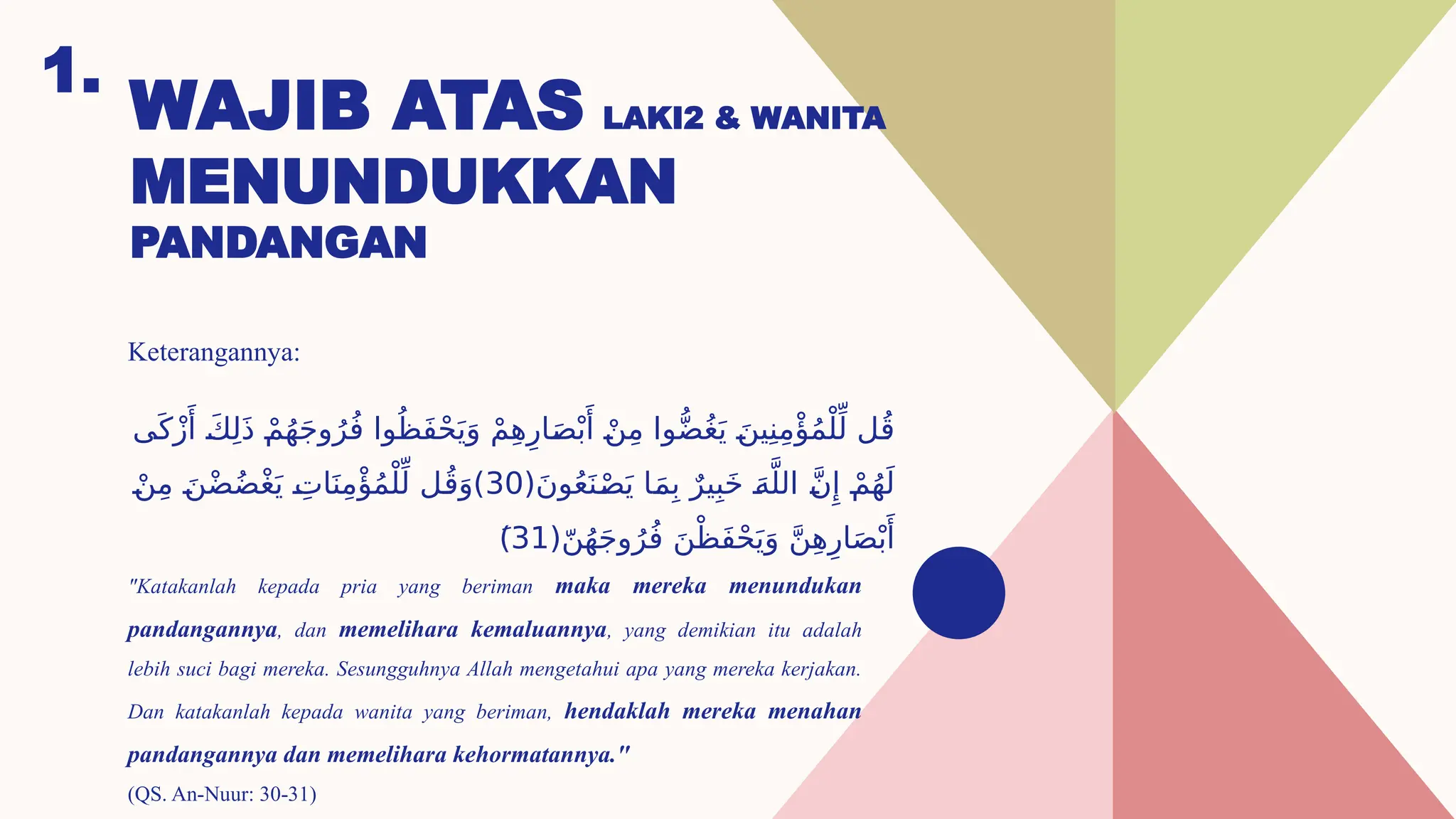 Aturan Pergaulan Islami antara laki-laki dan perempuan | PPTX