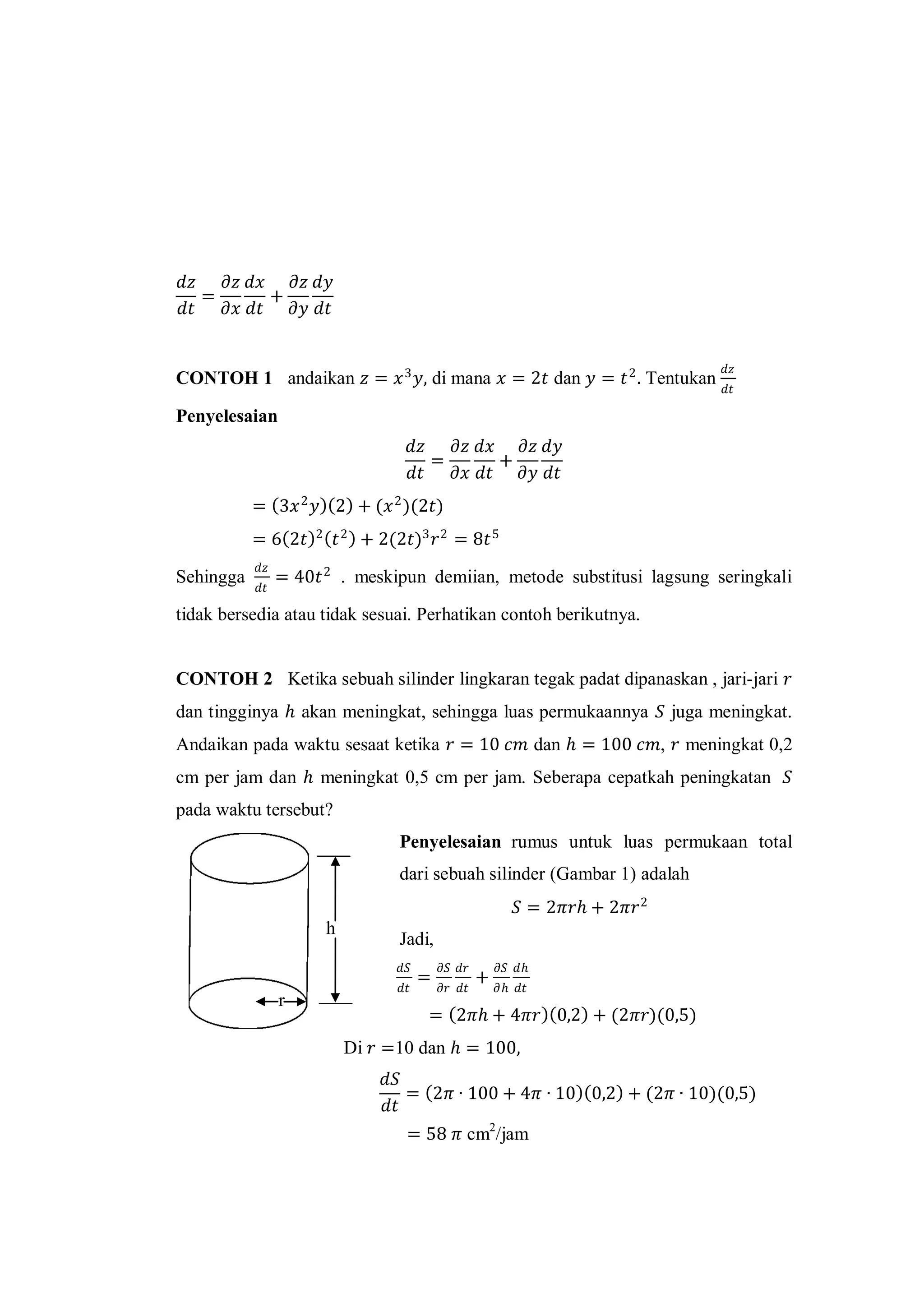 Aturan rantai 2 variable | PDF