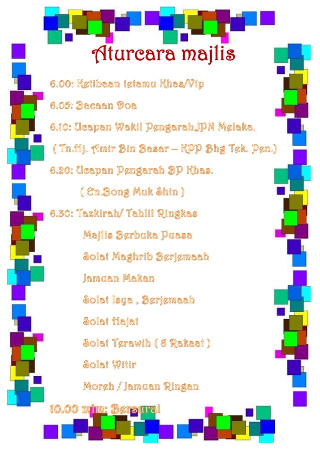 Aturcara ihya ramadhan | PDF