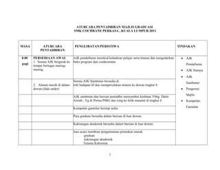 Atur cara pentadbiran majlis graduasi smkcp 2011 copy - copy | DOC
