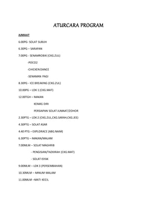 Aturcara program | DOCX
