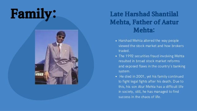 Atur Mehta, Son of Harshad Mehta | PDF