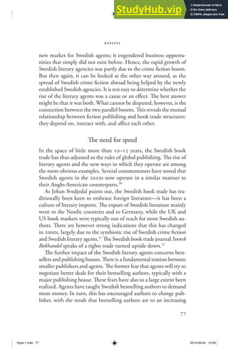 A Turn To The Rights The Advent And Impact Of Swedish Literary Agents | PDF