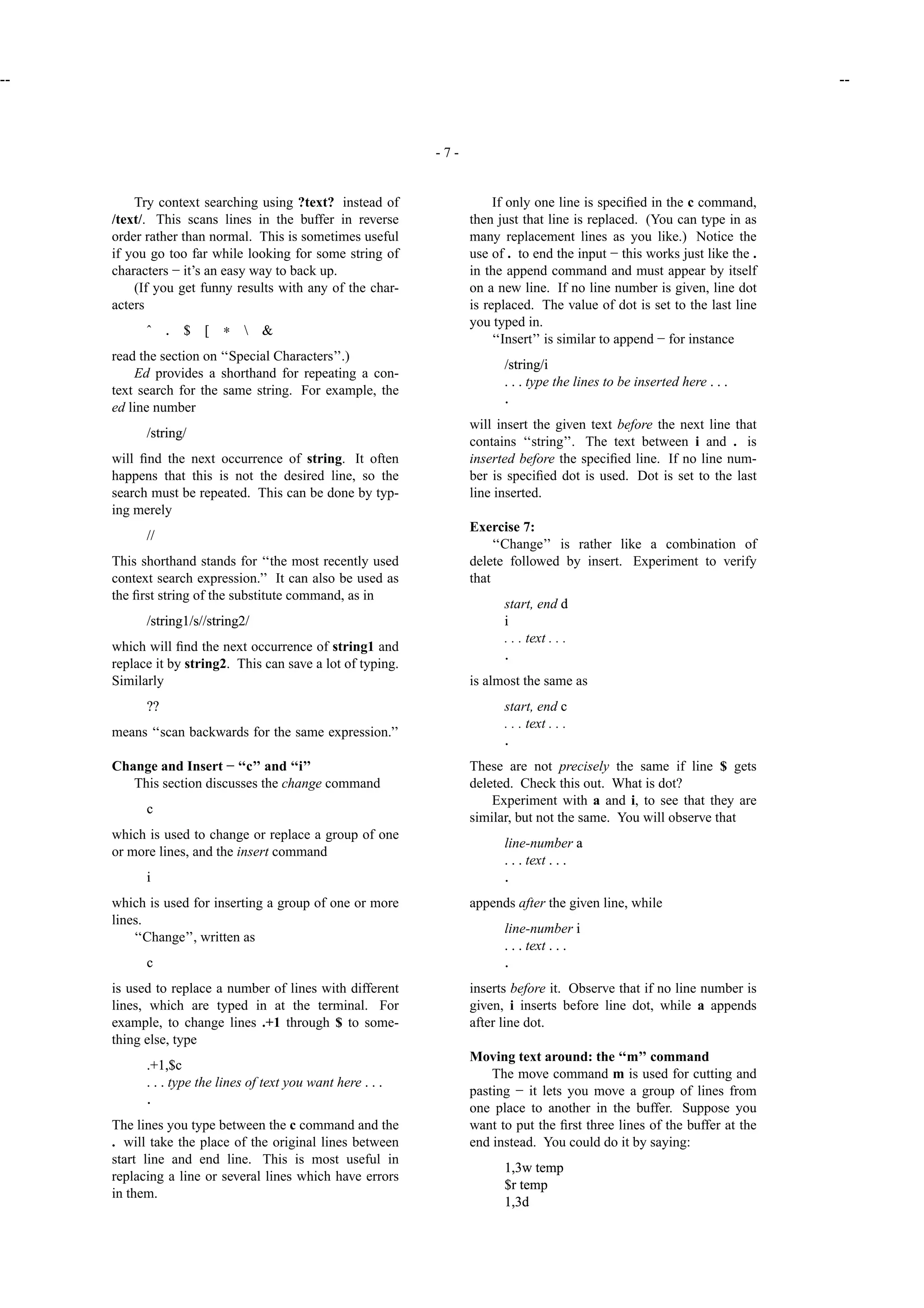 A Tutorial Introduction To The Unix Text Editor Ed Pdf