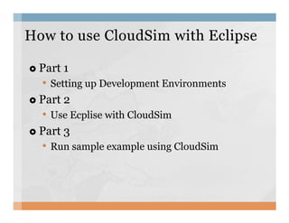 A tutorial on CloudSim | PDF