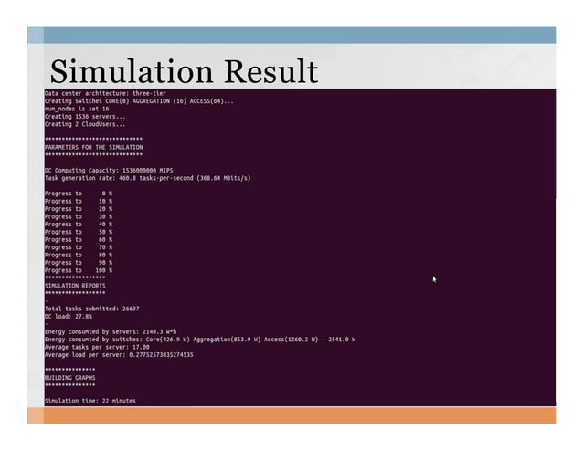 A tutorial on GreenCloud | PPT