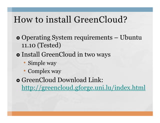 A tutorial on GreenCloud | PDF