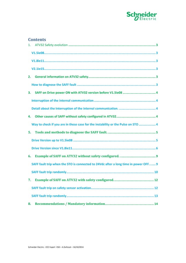 Atv32 how to diagnose a saff fault | PDF | Operating Systems | Computer Software and Applications