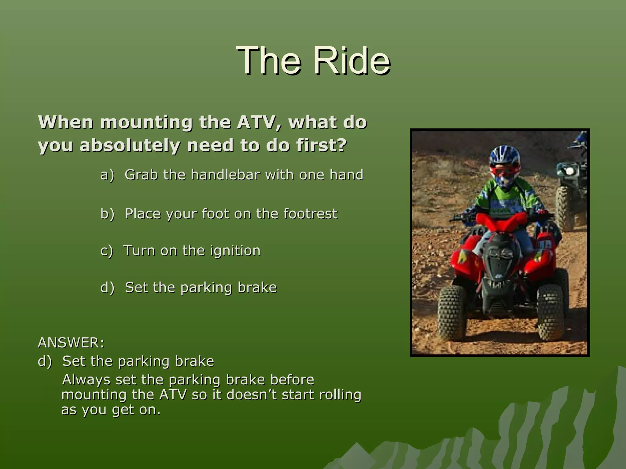 ONTAP - ATV Safety course | PPT