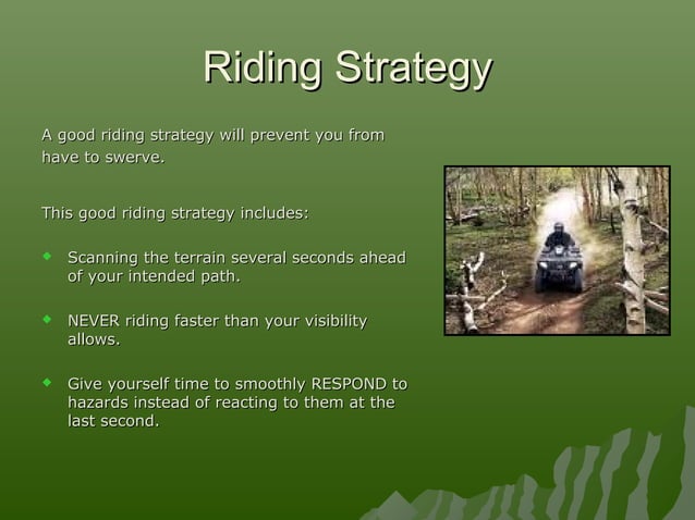 ONTAP - ATV Safety course | PPT | Equine Sports | Sports