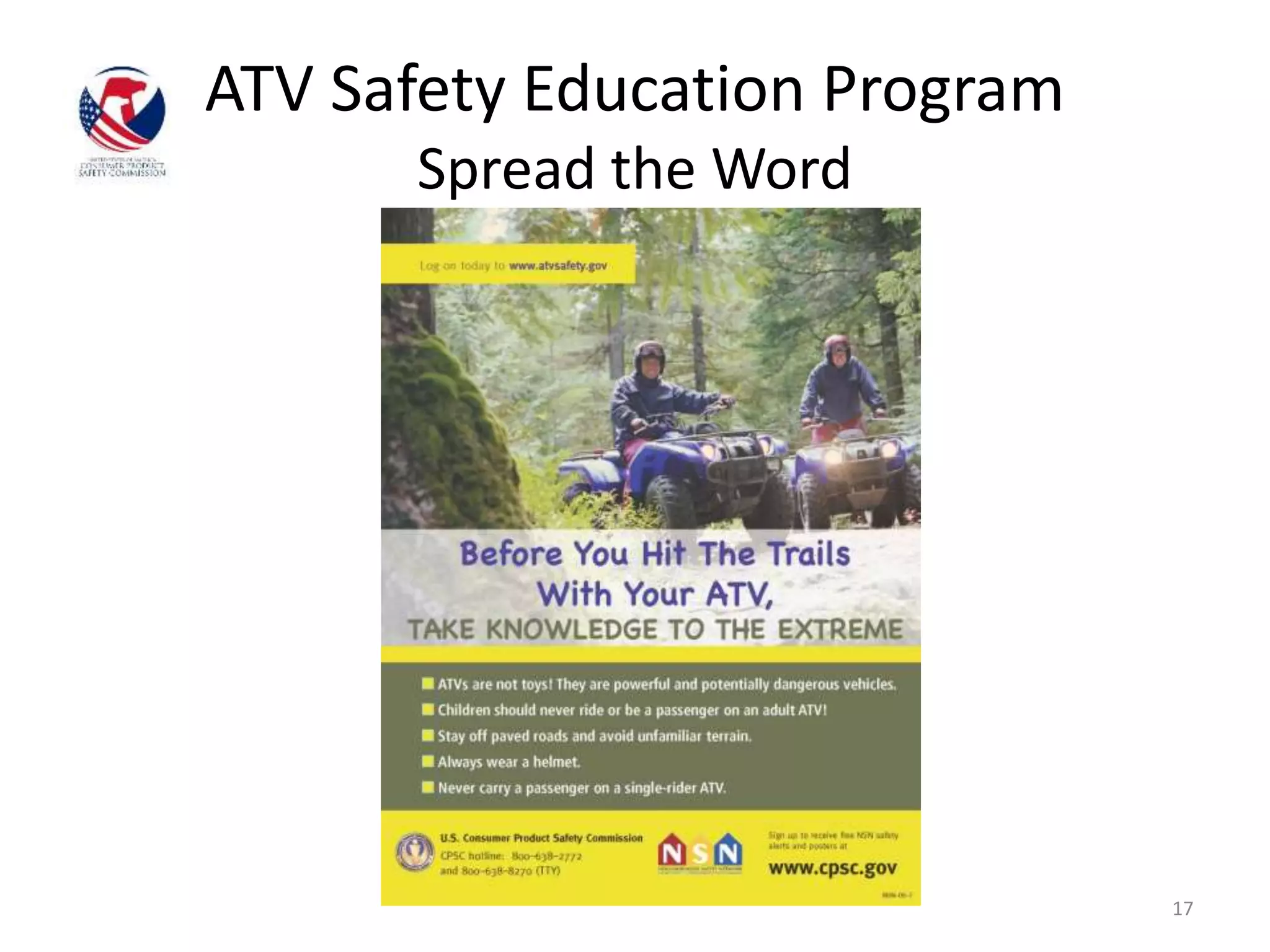 ATV Safety Education Program Presentation | PPTX