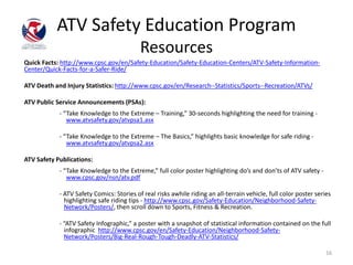 ATV Safety Education Program Presentation | PPTX