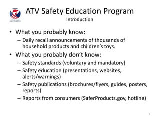 ATV Safety Education Program Presentation | PPTX