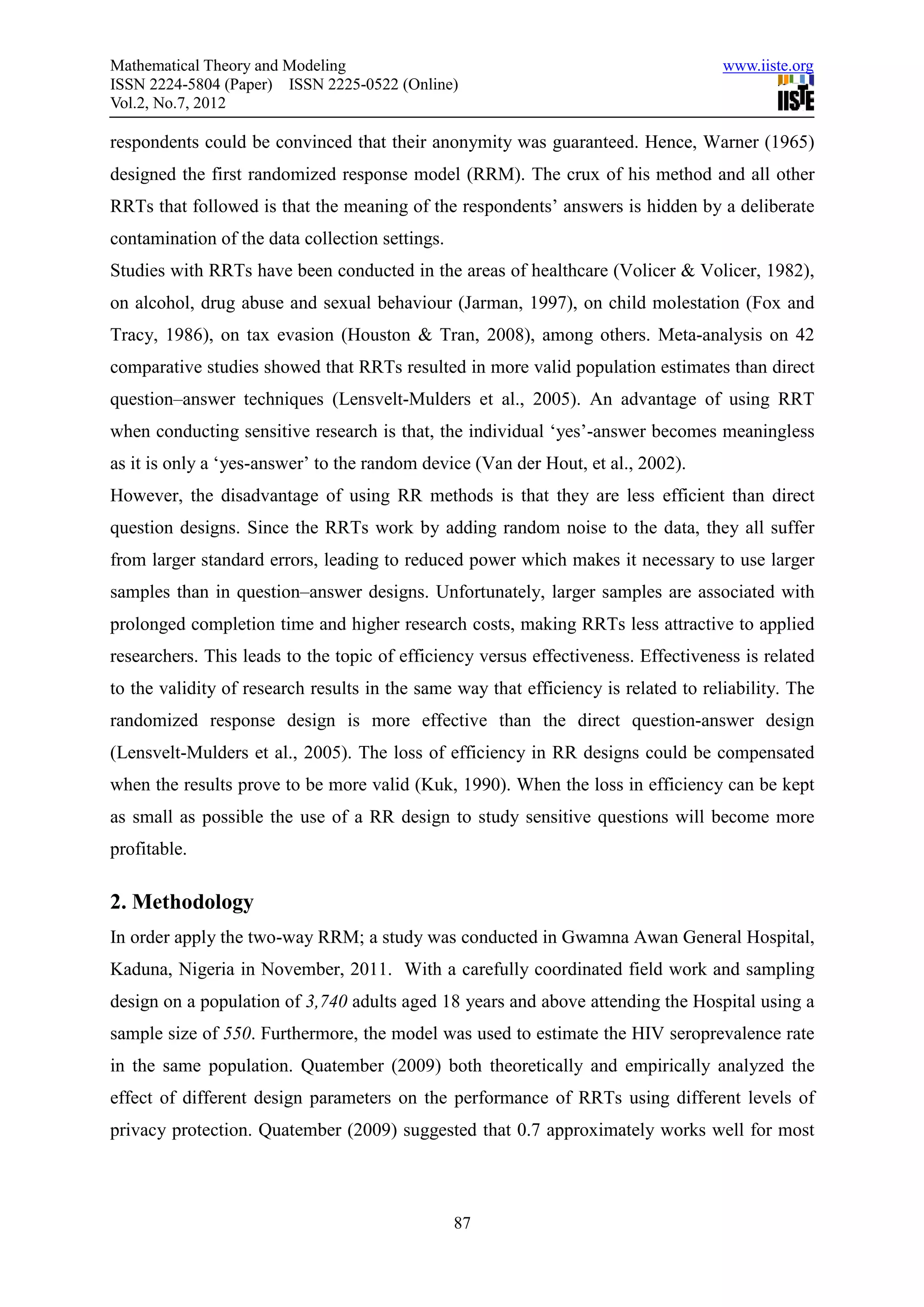 A two way randomized response technique in stratification for | PDF