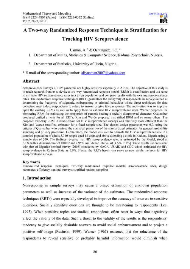 A two way randomized response technique in stratification for | PDF