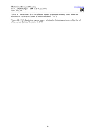 A two way randomized response technique in stratification for | PDF