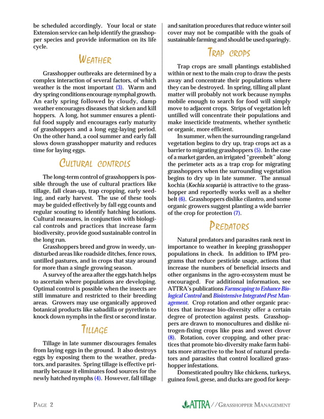 Grasshopper Management | PDF