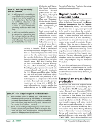 Herb Production in Organic Systems | PDF