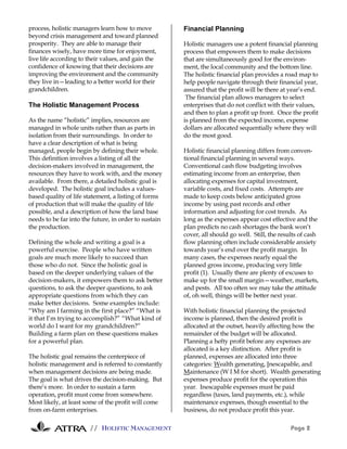 Holistic Management: A Whole-Farm Decision Making Framework | PDF