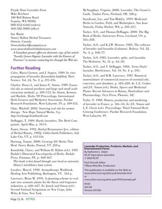 Lavender Production, Products, Markets, and Entertainment Farms | PDF