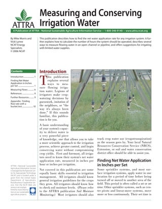 Measuring and Conserving Irrigation Water | PDF