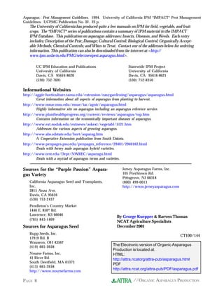 Organic Asparagus Production | PDF