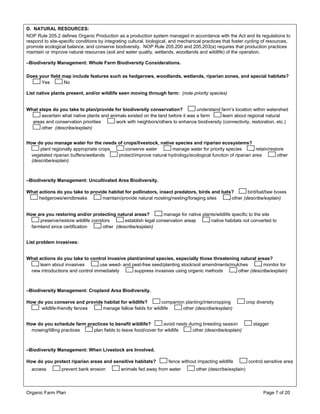Organic System Plan (OSP) Templates for Certifiers | PDF