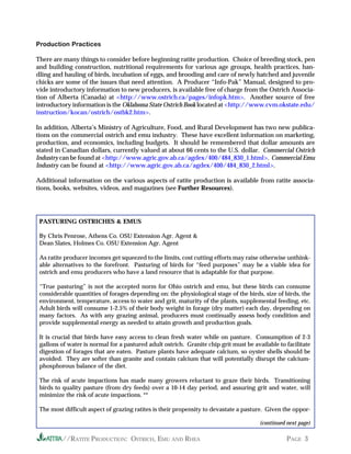 Ratite Production: Ostrich, Emu & Rhea | PDF