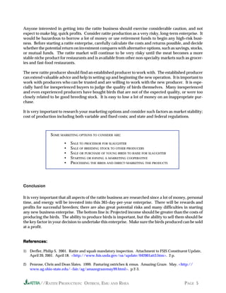 Ratite Production: Ostrich, Emu & Rhea | PDF