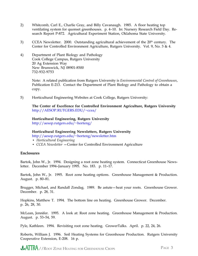 Root Zone Heating for Greenhouse Crops | PDF