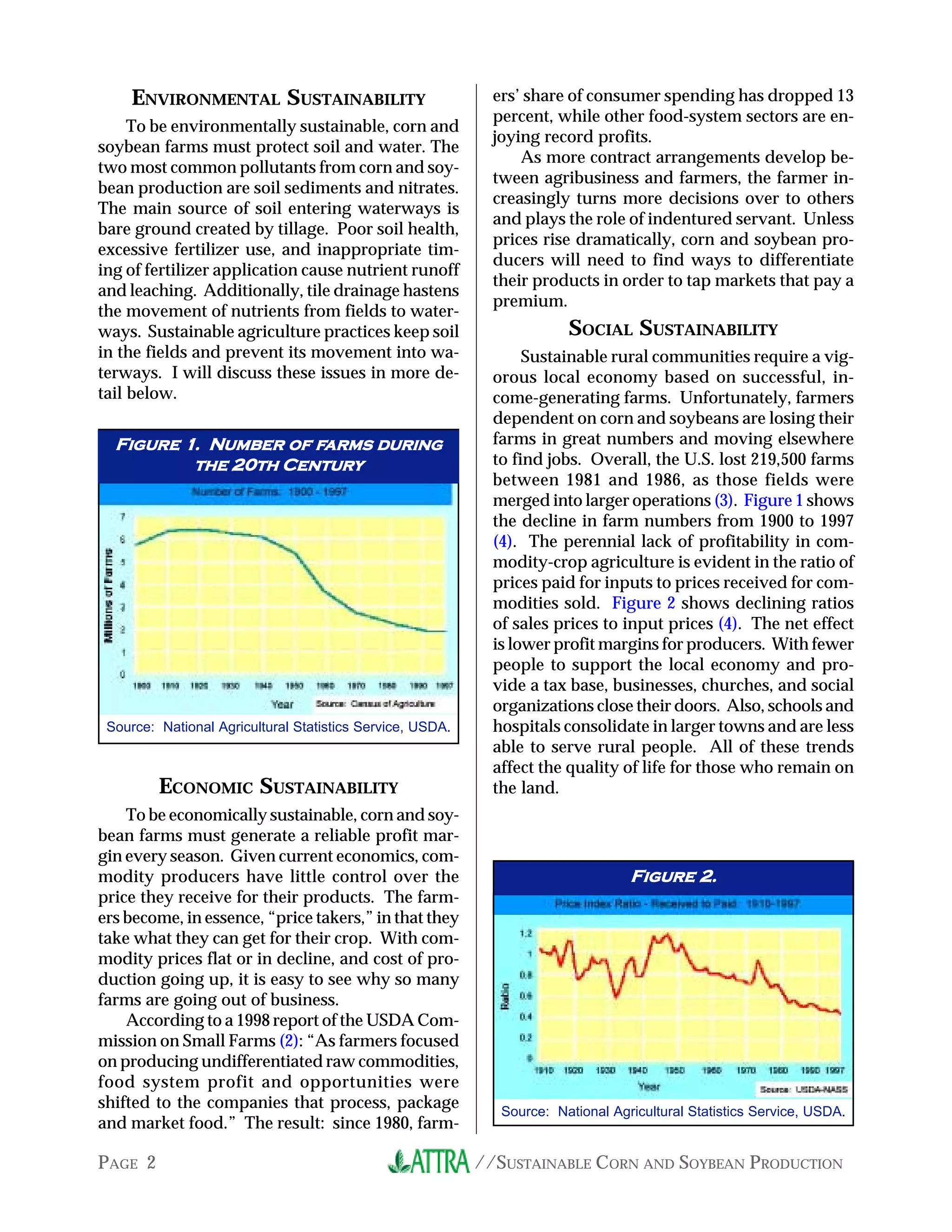 Sustainable Corn and Soybean Production | PDF
