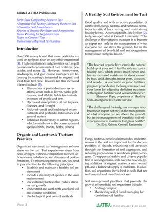 Sustainable Turf Care | PDF