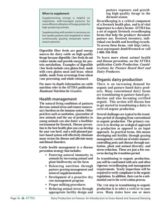 Dairy Production on Pasture: An Introduction to Grass-Based and ...