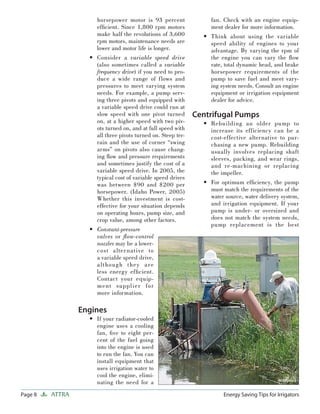 Energy Saving Tips for Irrigators | PDF